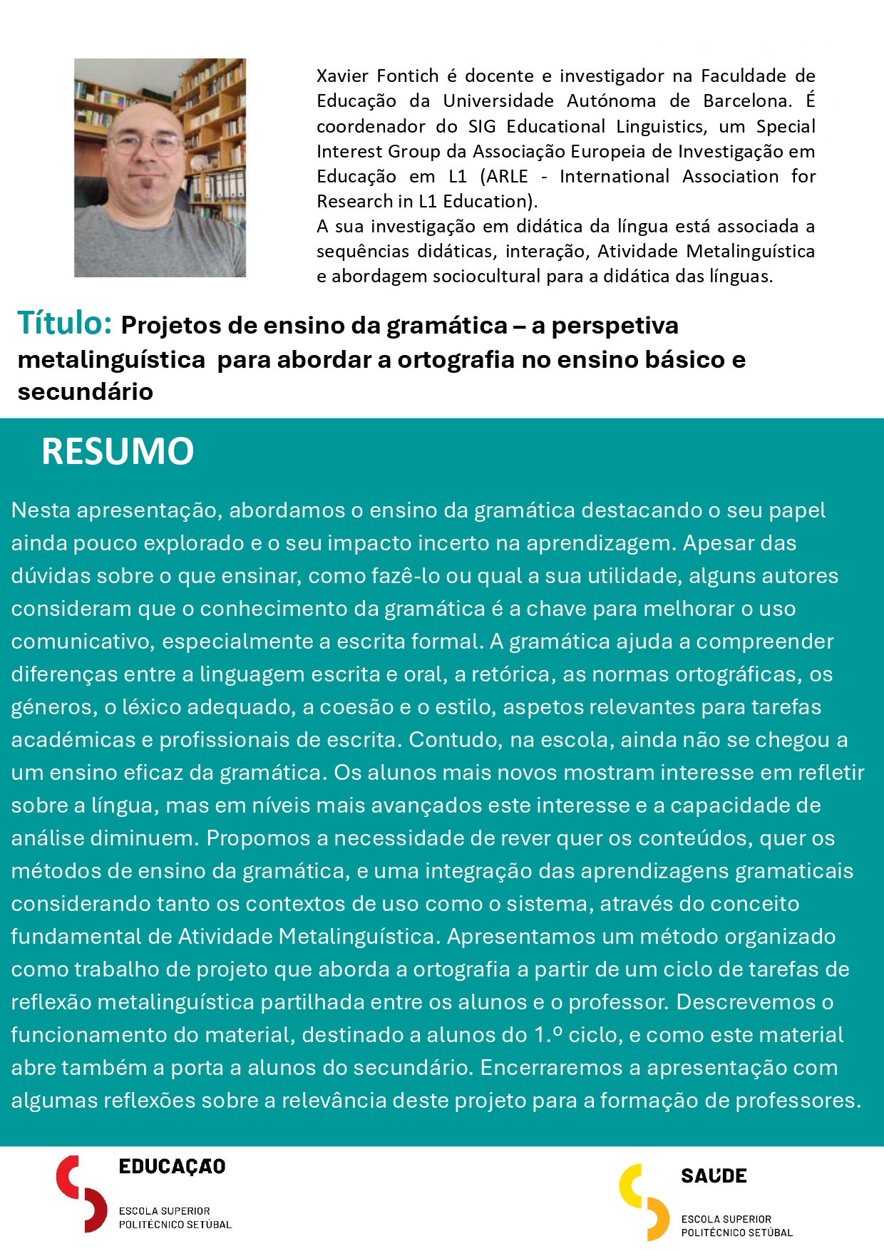 Outubro – Escola Superior de Educação – ESE/IPS